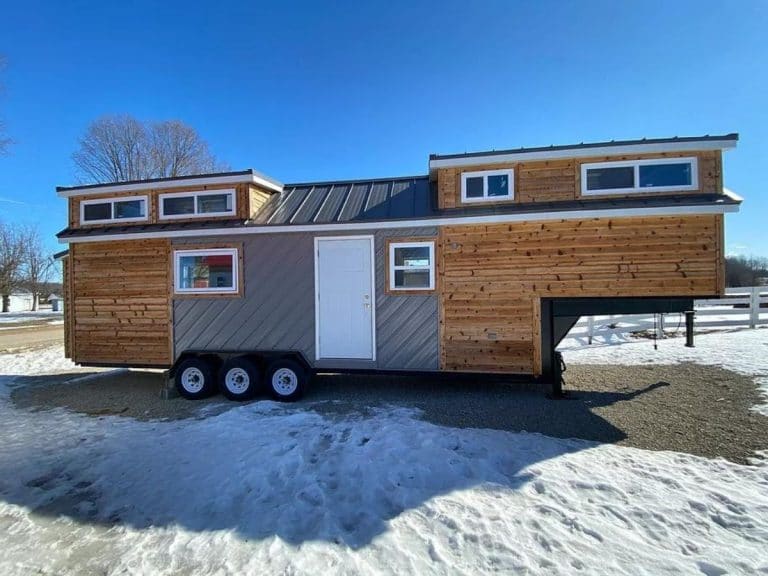 The Michigan Tiny Home Features a Luxury Kitchen and Private Bedroom