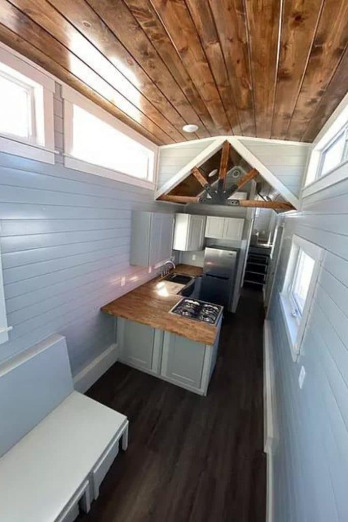 The Michigan Tiny Home Features a Luxury Kitchen and Private Bedroom