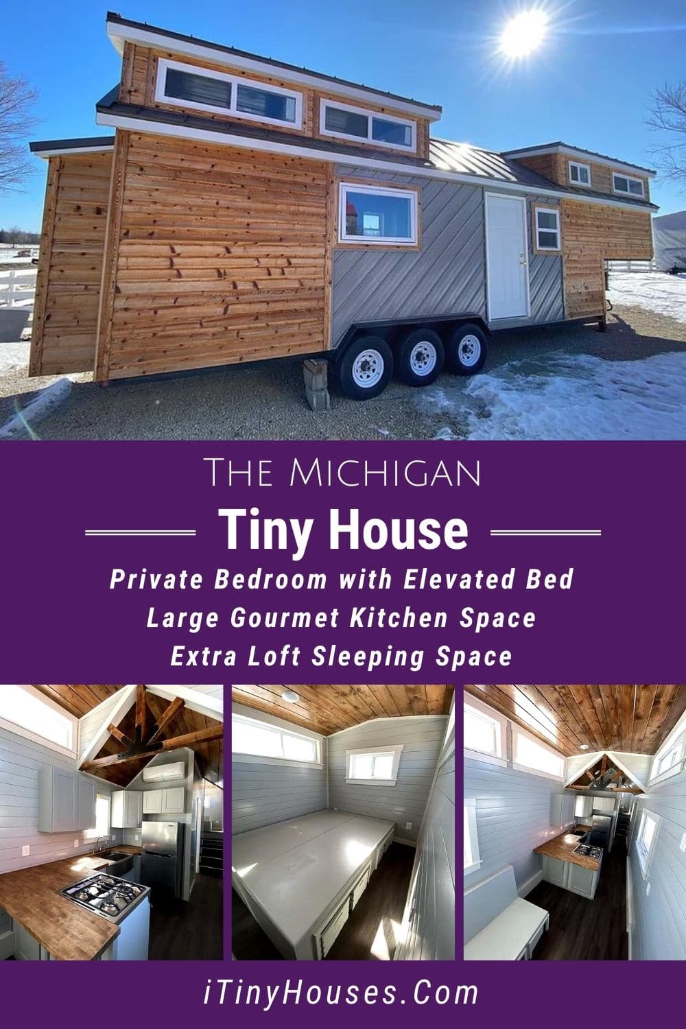 The Michigan Tiny Home Features a Luxury Kitchen and Private Bedroom