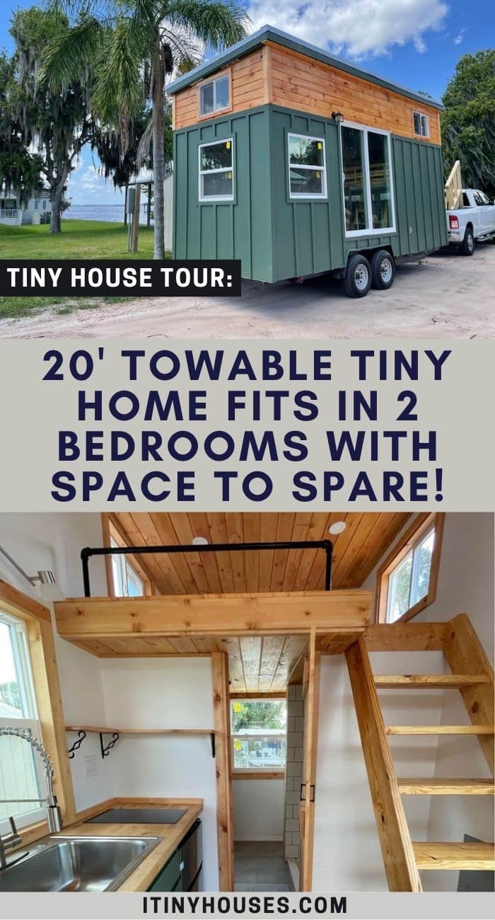 20' Towable Tiny Home Fits in 2 Bedrooms with space to spare!