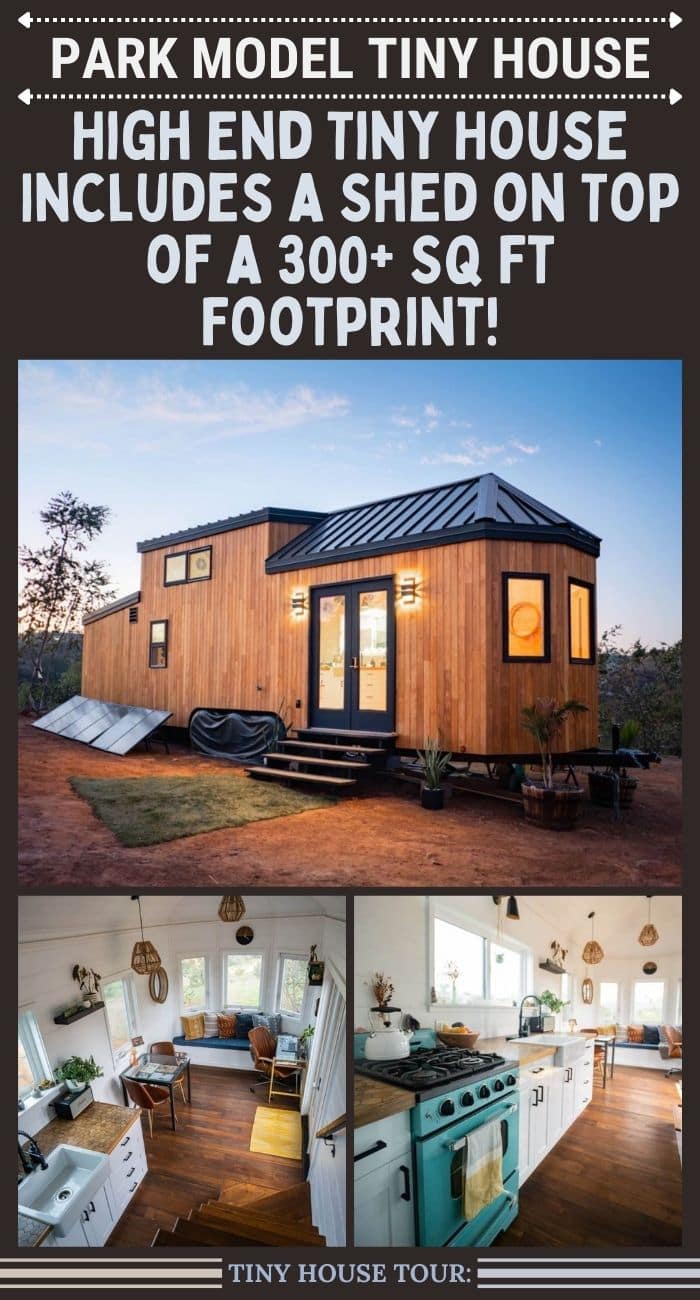 High End Tiny House Has 300 SQ FT Plus A Shed