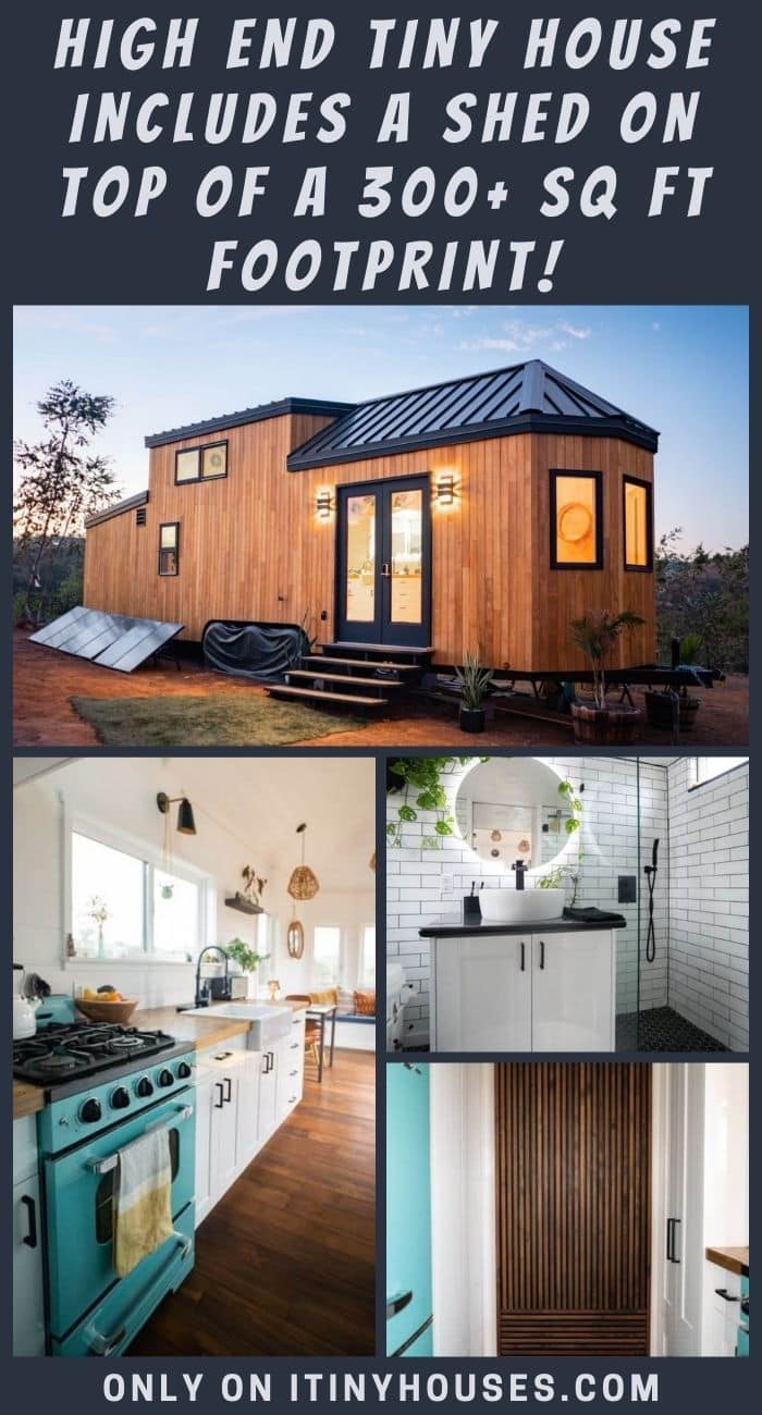 High End Tiny House Has 300 SQ FT Plus A Shed