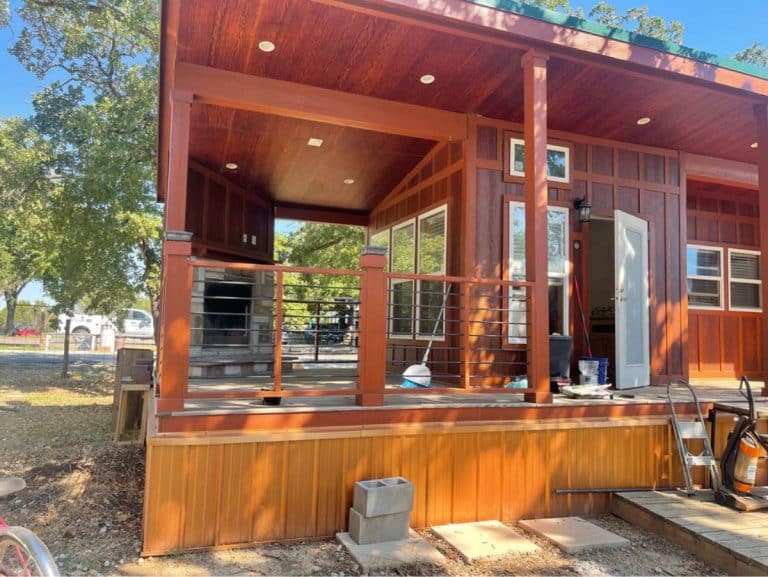 Park Model Tiny Home Includes the Super Spacious Porch!