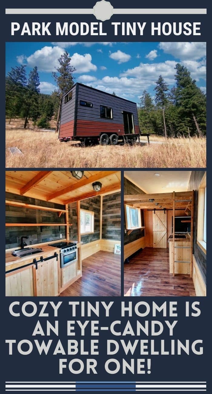 Cozy Tiny Home Is An Eye-Candy Towable Dwelling For One!