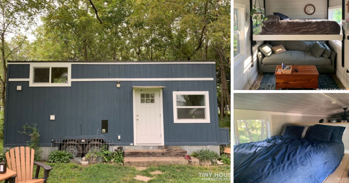Tiny Home For 4 Is A Towable Dwelling With Storage To Boot!