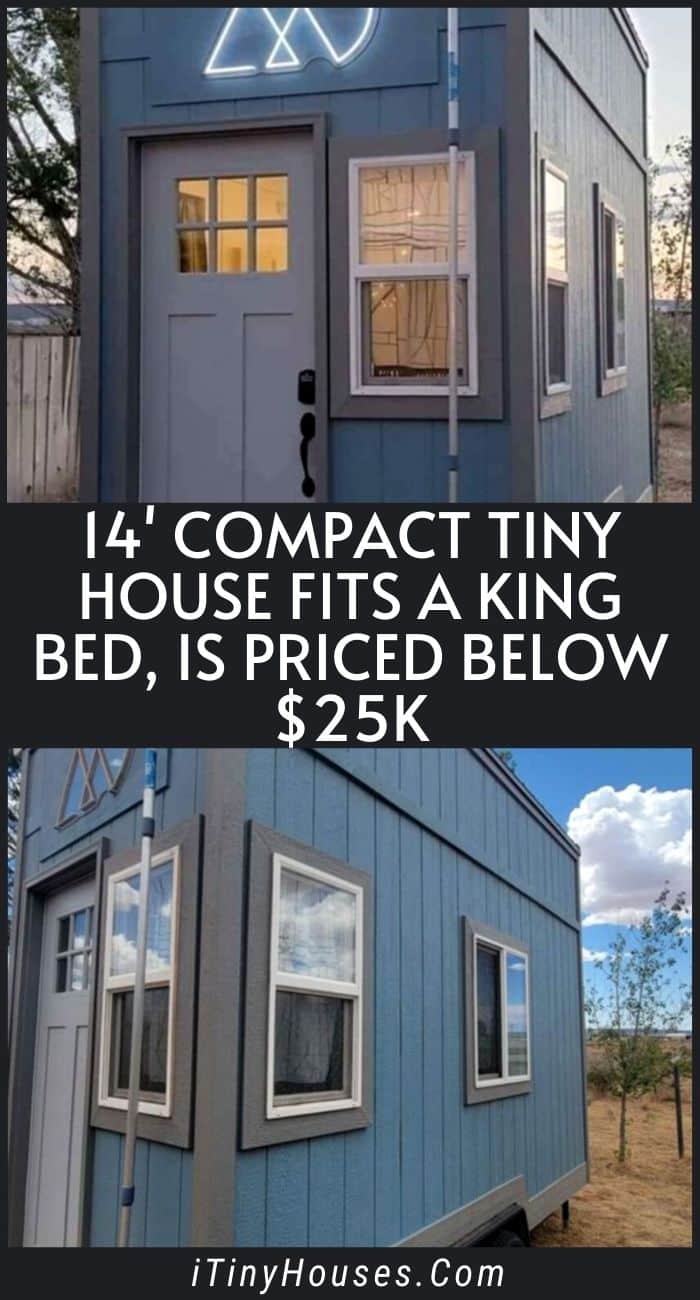 14' Compact Tiny House Fits A King Bed, Is Priced Below $25k