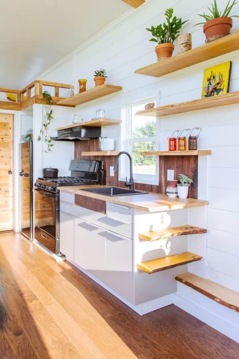 30' One Bedroom Tiny Home Has Stunning Interiors, Details