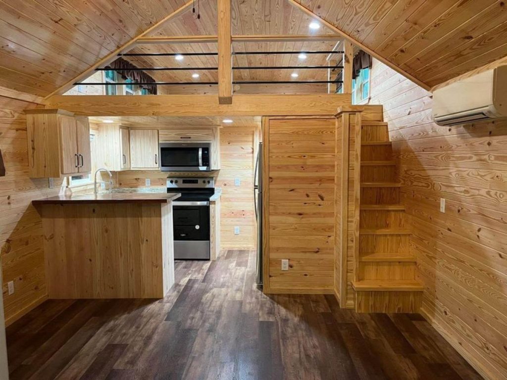 Custom Cabin Home Comes With A Porch, Loft And More!